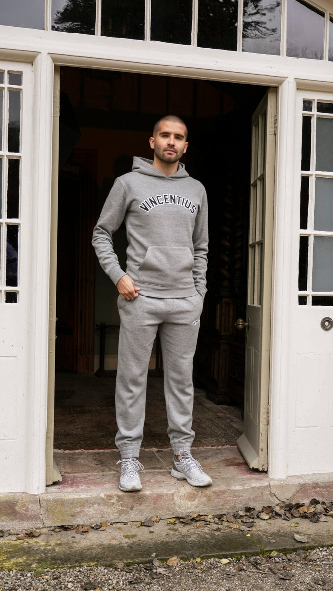 Applique Every Day Tracksuit - Grey Marl – Vincentius