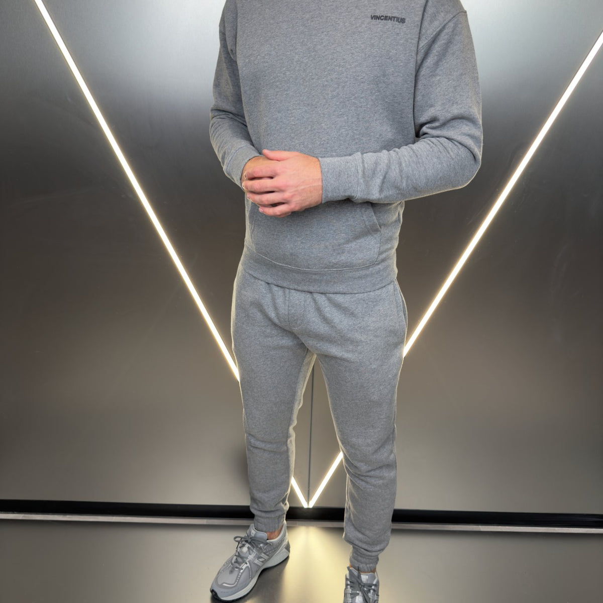 Relaxed Every Day Tracksuit - Grey Marl Set – Vincentius