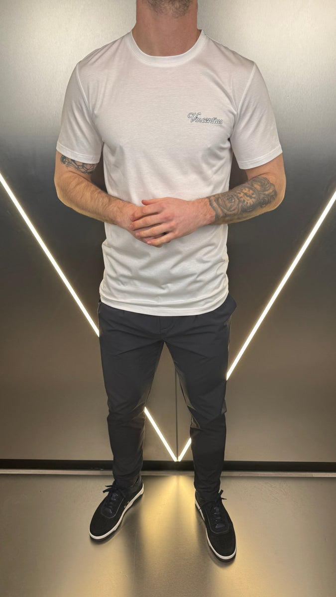 Vincentius Script Logo T-Shirt - White