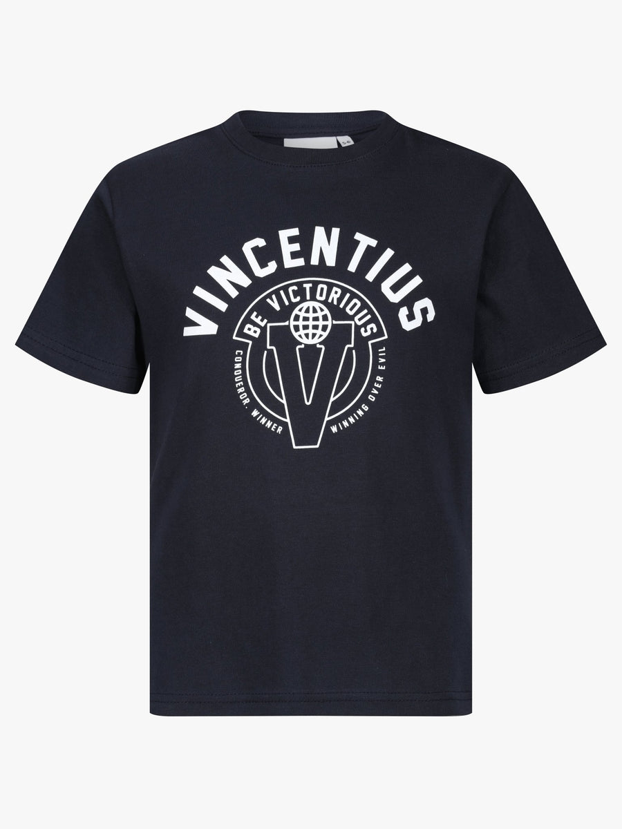 Boy's Luxe Crest T-Shirt - Navy – Vincentius
